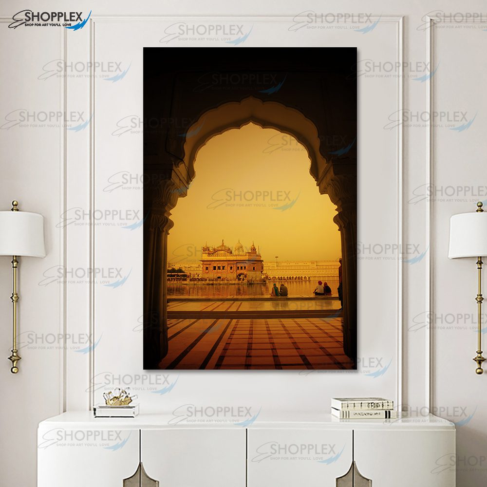 Golden temple Potrait Canvas Design wallart Single Piece Art 214 ...